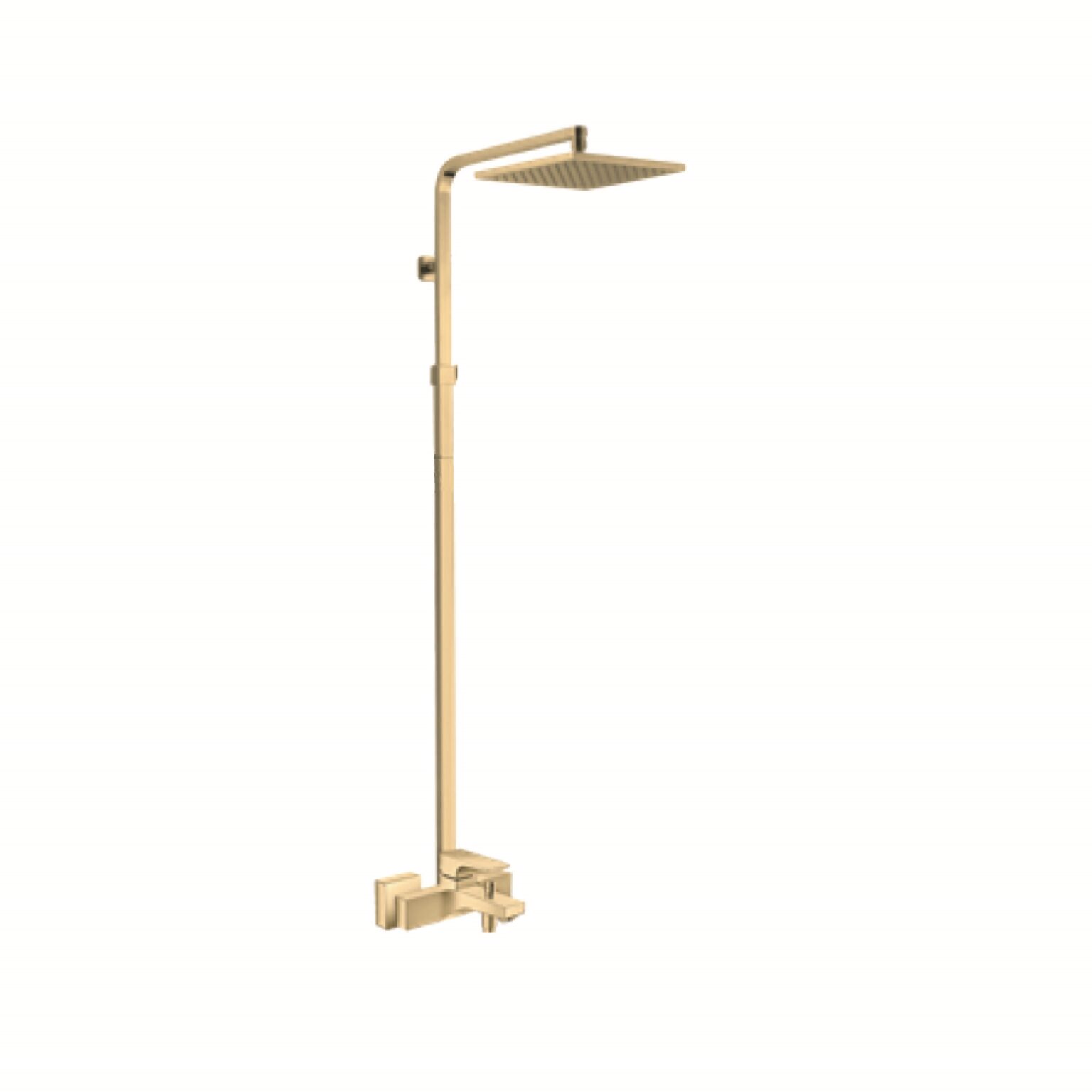 Zilver Cliff Bath Mixer With Open Shower Rod & Rain Shower – Zilver